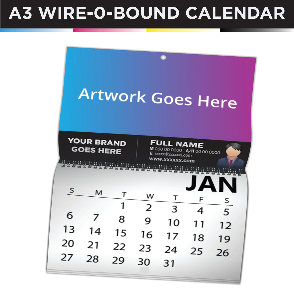 A3 Wiro Bound Calendars